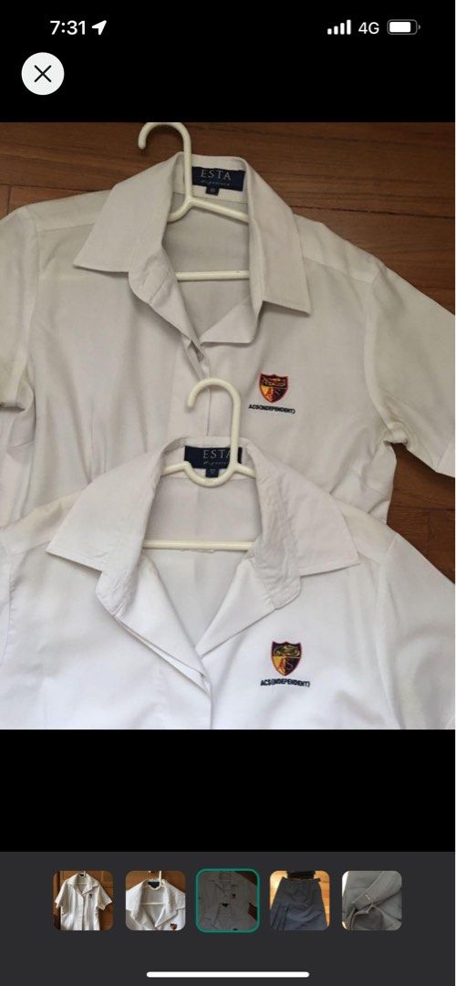 ACSI Girls Uniform Blouse Top and Skirt, Women's Fashion, Dresses ...