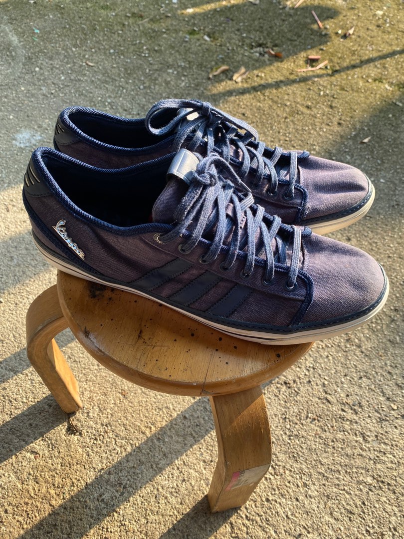 adidas vespa blue denim shoes, Men's Fashion, Footwear, Sneakers on ...