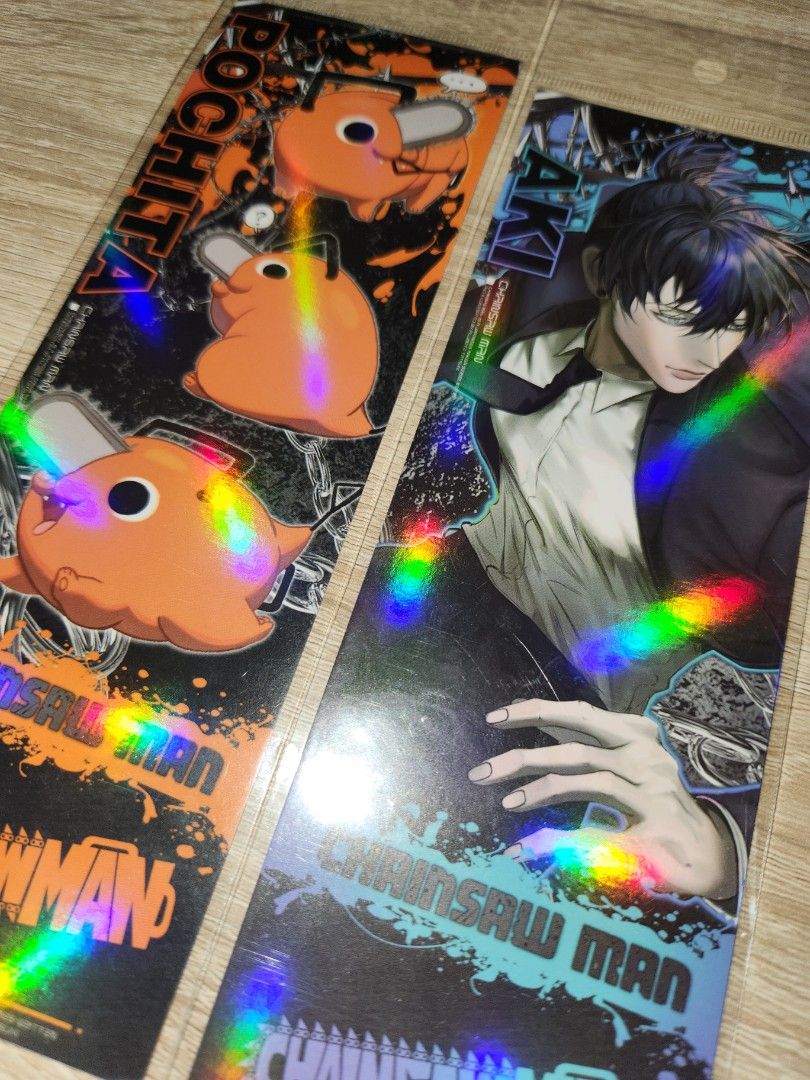 Aki pochita holo print SET chainsaw man csm, Hobbies & Toys ...