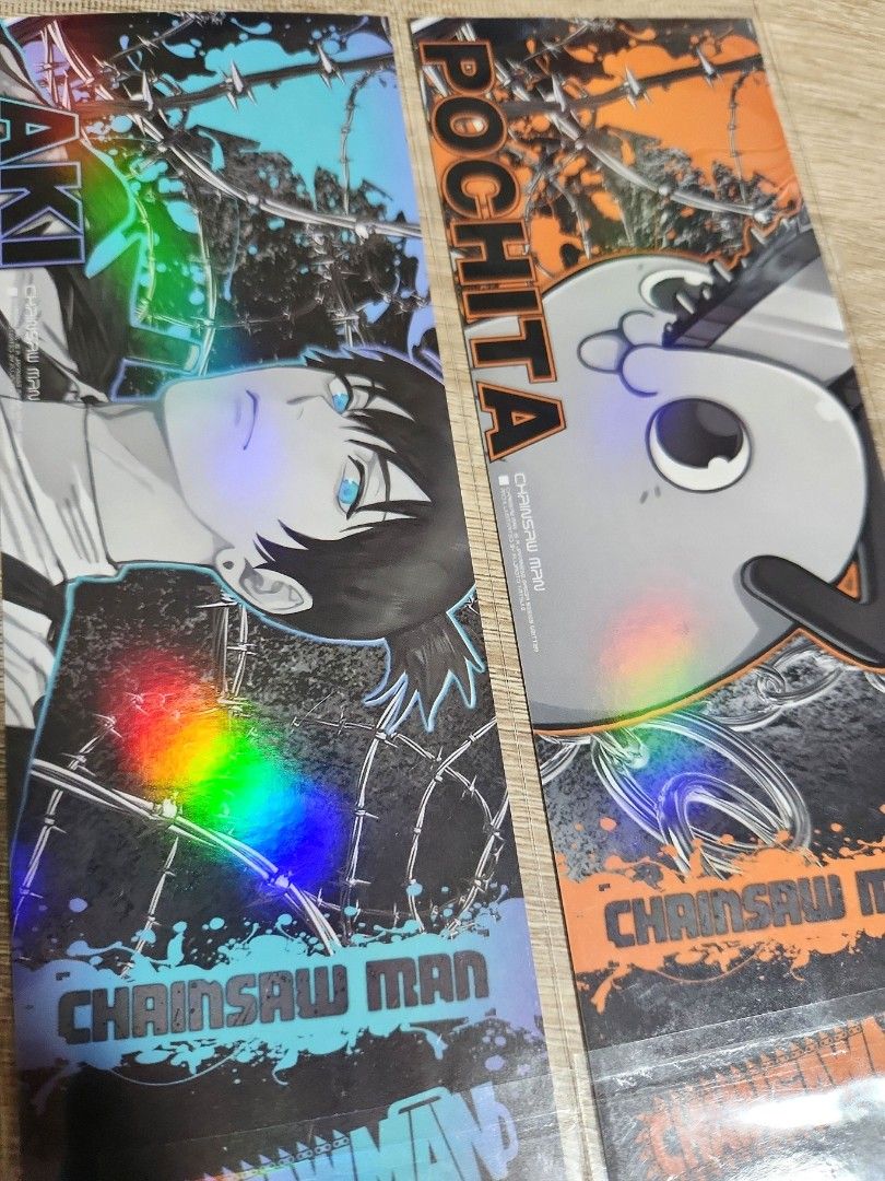 Aki pochita holo print SET chainsaw man csm, Hobbies & Toys ...