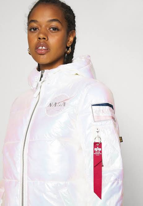 ALPHA INDUSTRIES - NASA - SILVER PUFFER JACKET on Carousell