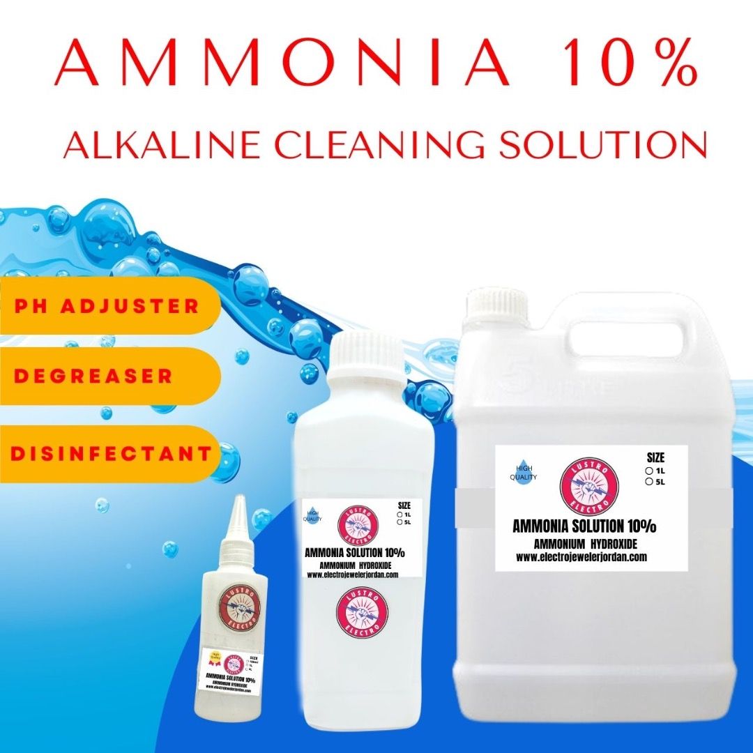 Ammonia solution 10% Cleaning, Disinfecting, Electroplating, Degreasing, Ph Adjustor, Furniture ...