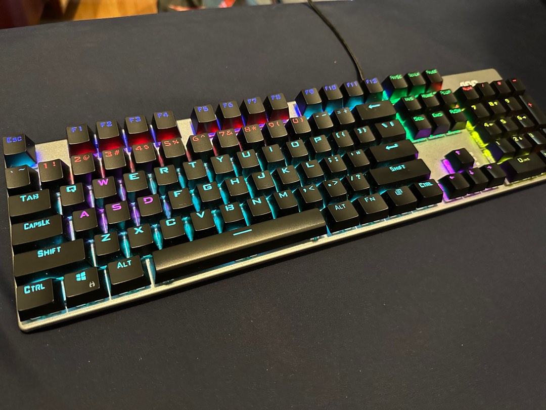 AOC GK410 Gaming Keyboard Krgd Blue Clicky Computers Tech Parts Accessories Computer