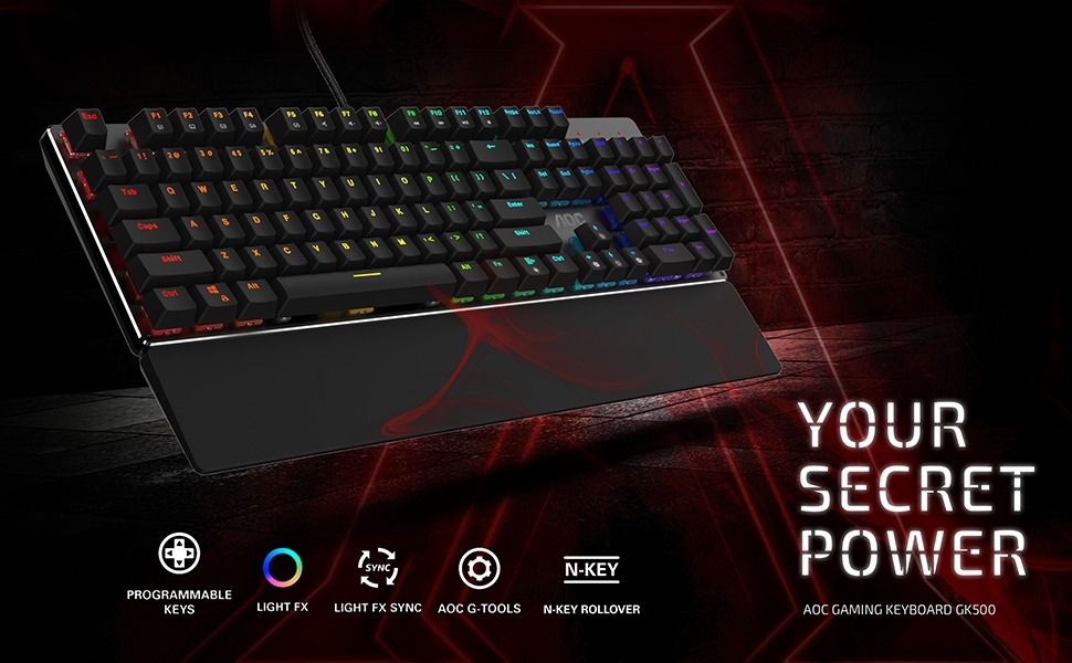 AOC GAMING KEYBOARD GK500, Computers & Tech, Parts & Accessories ...