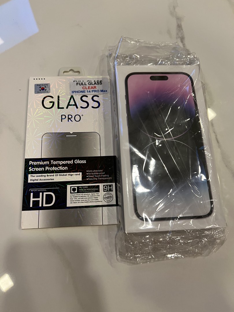 Apple iPhone 14 Pro Max 256GB Deep Purple + Free Tempered Glass, Mobile ...