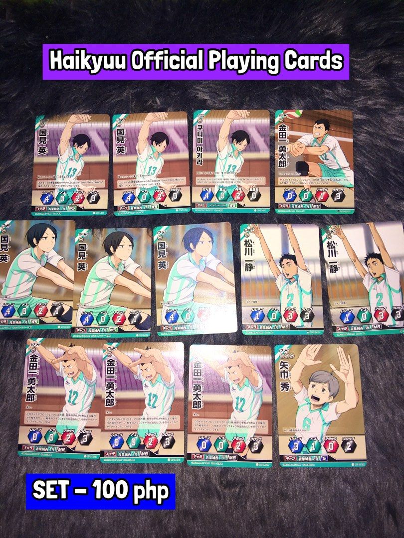 Authentic Haikyuu Playing Cards, Hobbies & Toys, Memorabilia ...