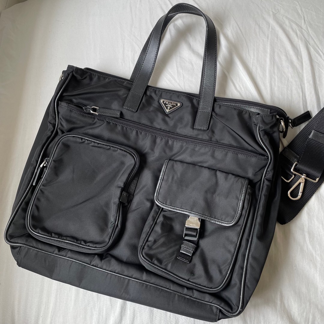 Authentic Prada Nylon Two Way Tote Bag, Luxury, Bags & Wallets on Carousell