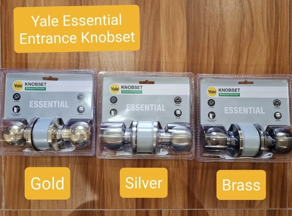 Authentic Yale Essential Door Knob Lockset Knobset (With Keys ...