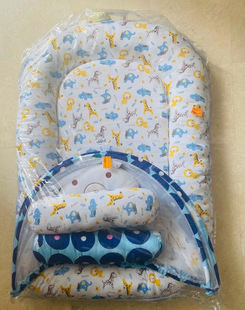 Large sized Baby bed with net,pillow and bolsters (Brand new unopened ...