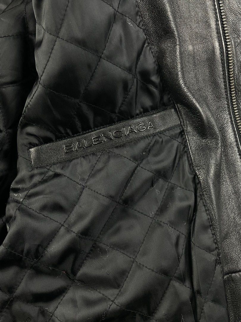 Balenciaga Leather Jacket, Men's Fashion, Coats, Jackets and Outerwear ...