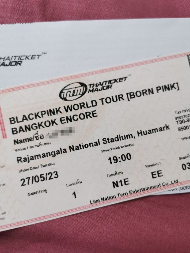 BANGKOK ENCORE FRONT ROW ticket blackpink concert Thailand bornpink ...