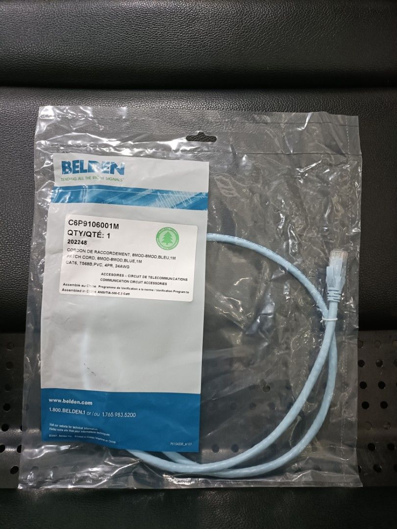 Belden Patch Cord 1m-Blue, Computers & Tech, Parts & Accessories ...