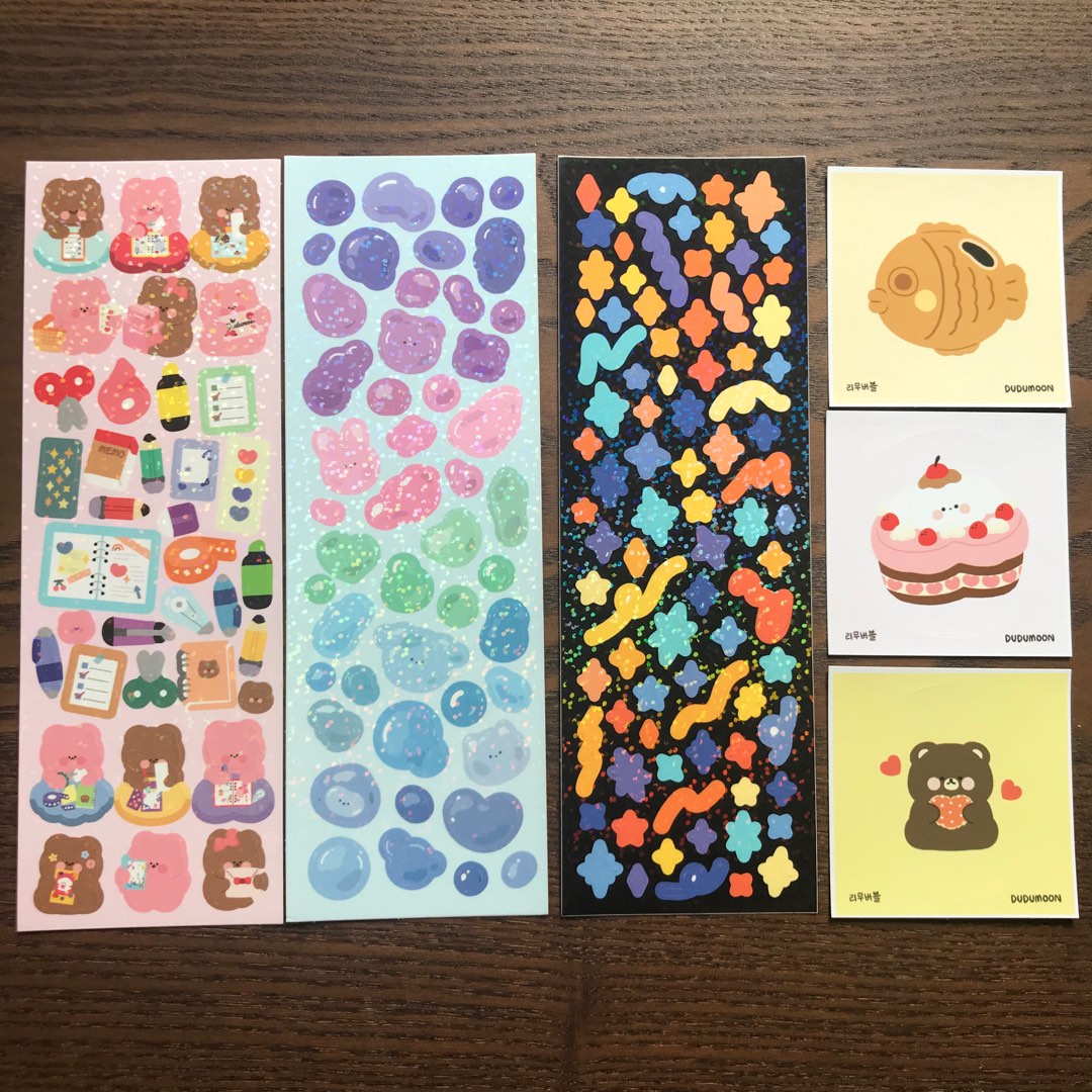 BN Authentic Korea Stickers by Korean Artist Shiny Bubble Bear Confetti ...