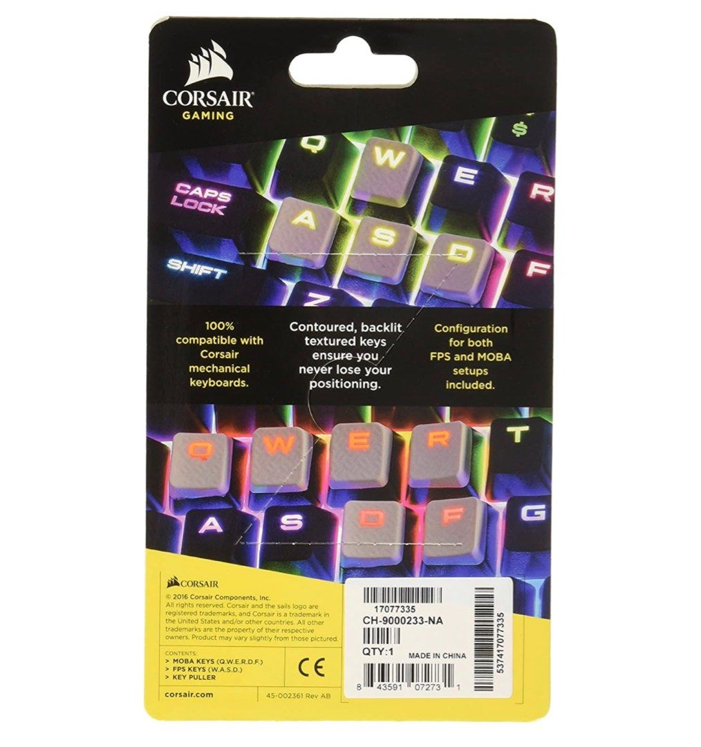 BN Corsair Performance FPS / MOBA White Textured Blacklit Contoured ...