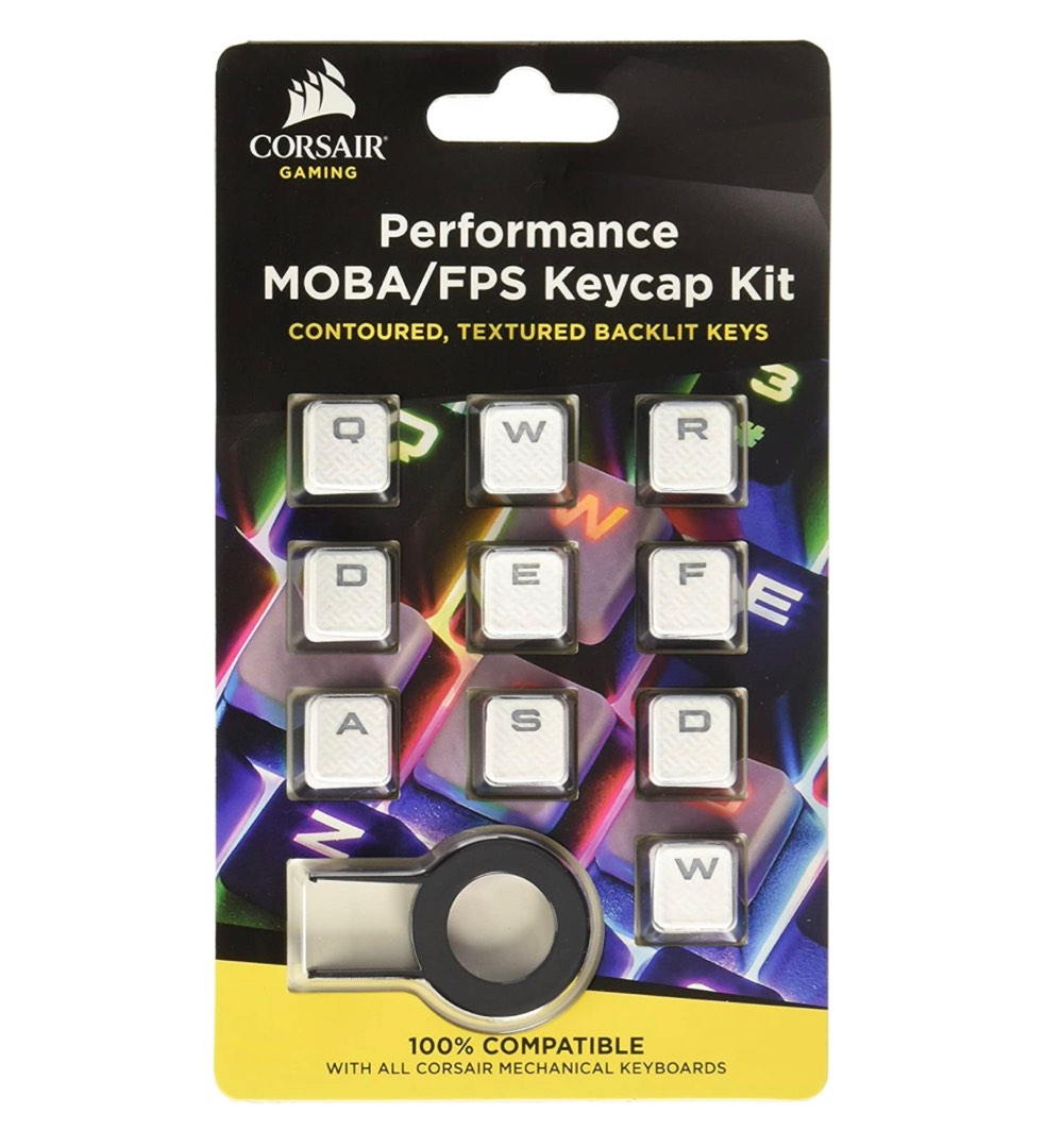 BN Corsair Performance FPS / MOBA White Textured Blacklit Contoured ...