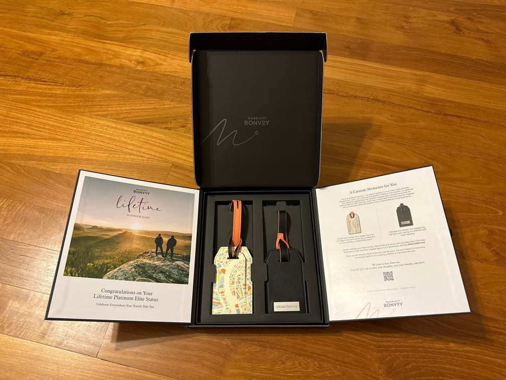 BNIB Marriott Bonvoy Lifetime Platinum bag tags, Hobbies & Toys, Travel ...
