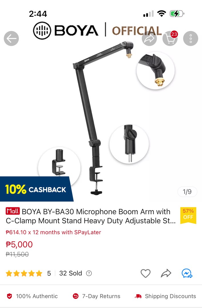Boya BY-BA30 Premium Boom Arm on Carousell