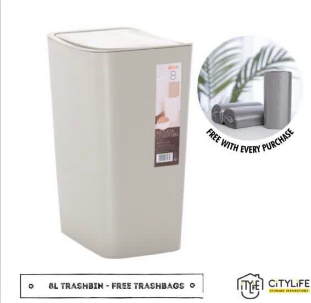 Brand New 8L Waste Bin / DustBin, Furniture & Home Living, Cleaning ...