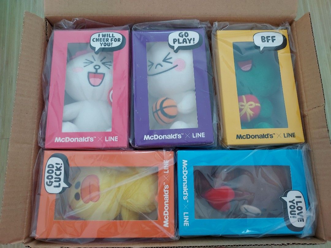 [Brand New] LINE x McDonald's Plush Toys (Full Set), Hobbies & Toys ...