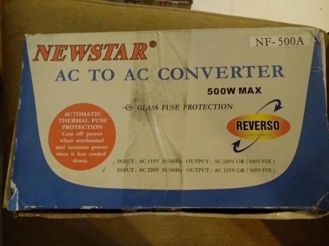 BRAND NEW Newstar ac to ac converter with Glass fuse protection ...