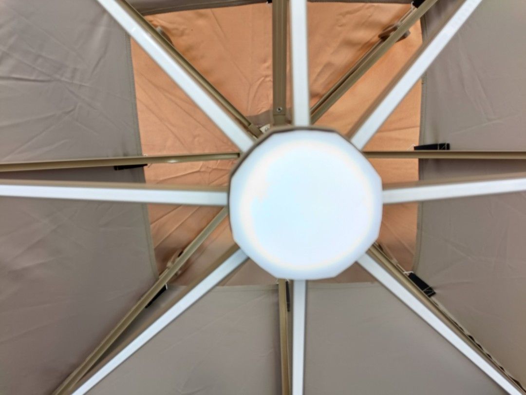 Brand New sunray patio parasol LED lights Double Top Square Umbrella ...