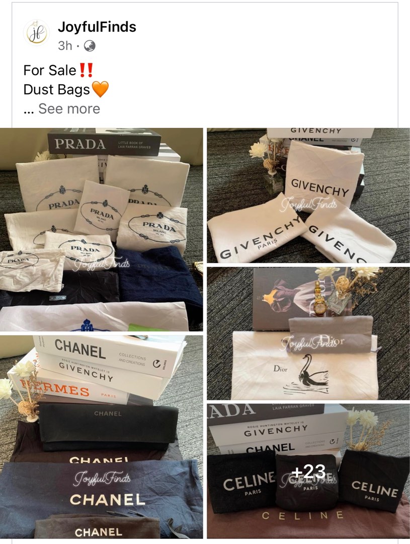 Branded Dustbags @ FB page: Joyful Finds on Carousell