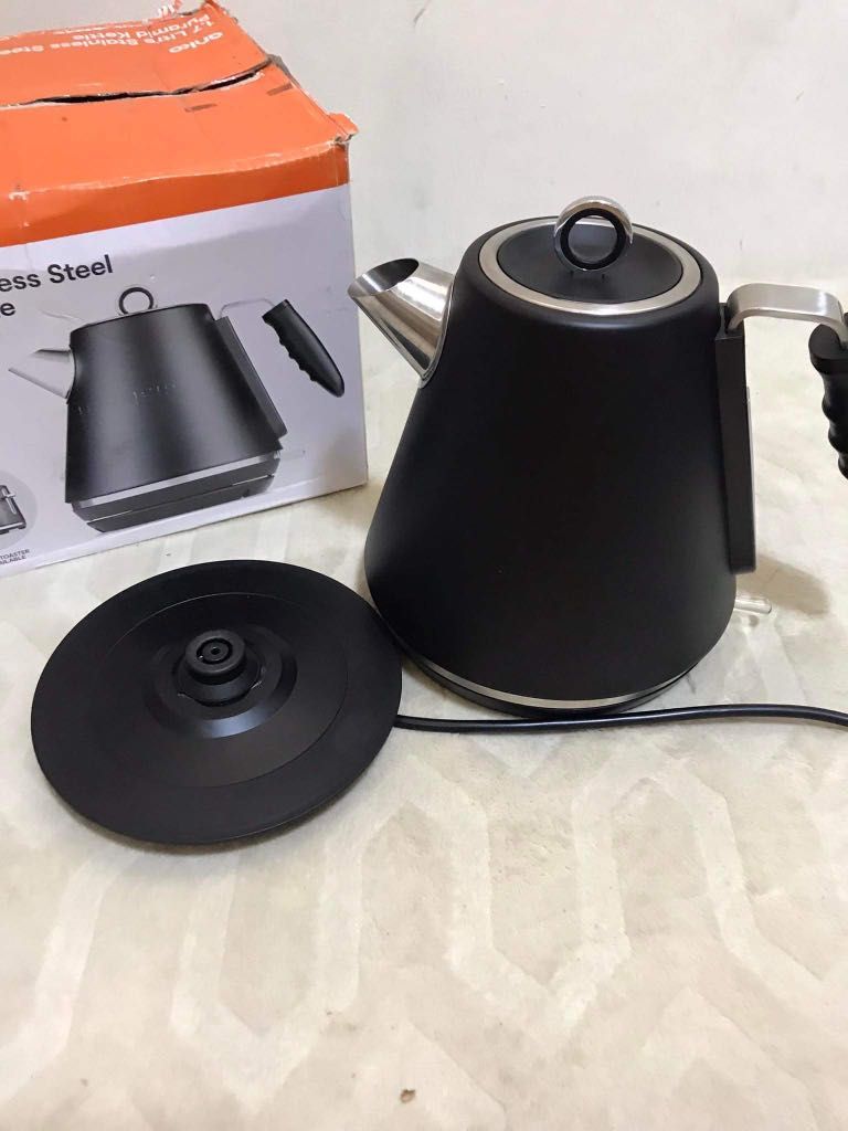 Branded Retro Style Electric Cordless Kettle ~ Semi Matte Black, TV ...