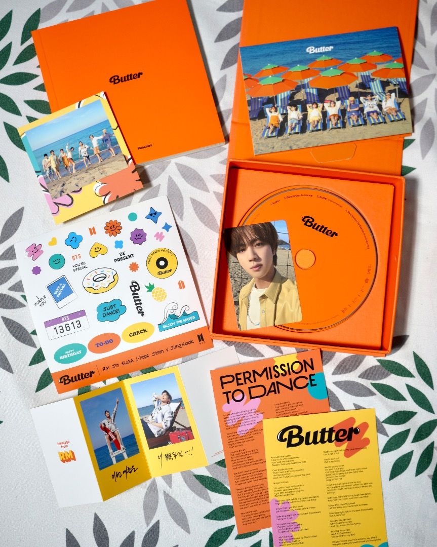 BTS Butter Album Peaches Version with Jin PC and preorder benefit ...