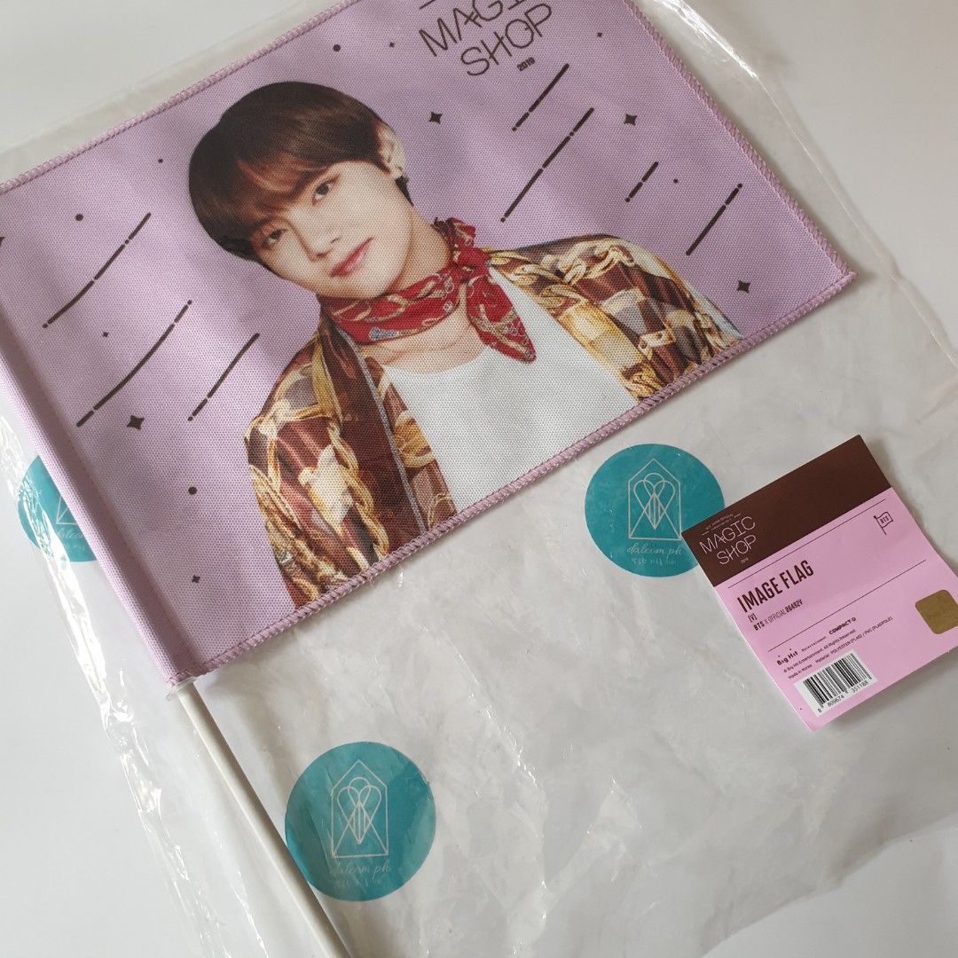 BTS V MAGIC SHOP IMAGE FLAG, Hobbies & Toys, Memorabilia & Collectibles ...