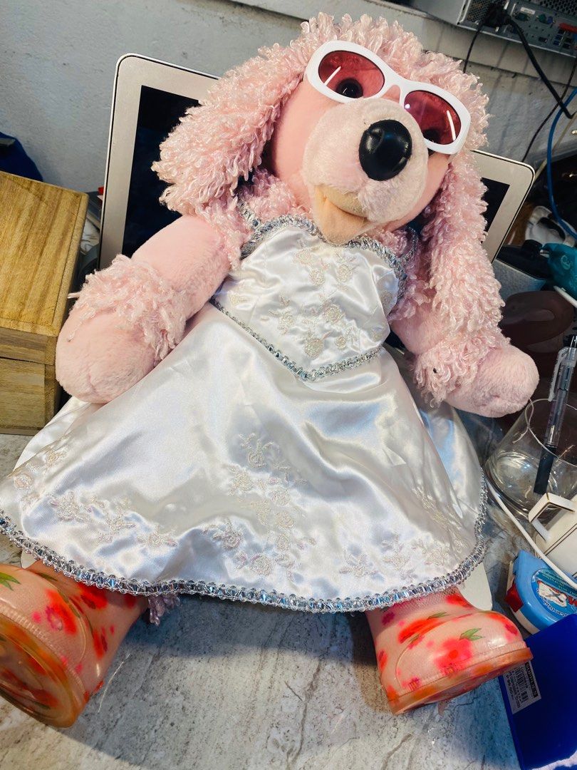 Build a Bear Pink Poodle Dog Plush Stuffed Animal on Carousell