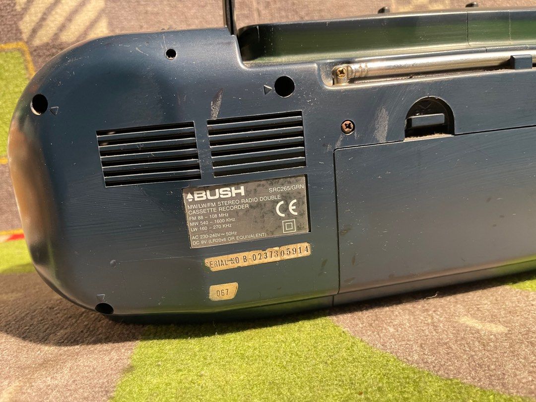 Bush Vintage Boombox Radio Cassette 220v Complete Am fm Local Stations ...