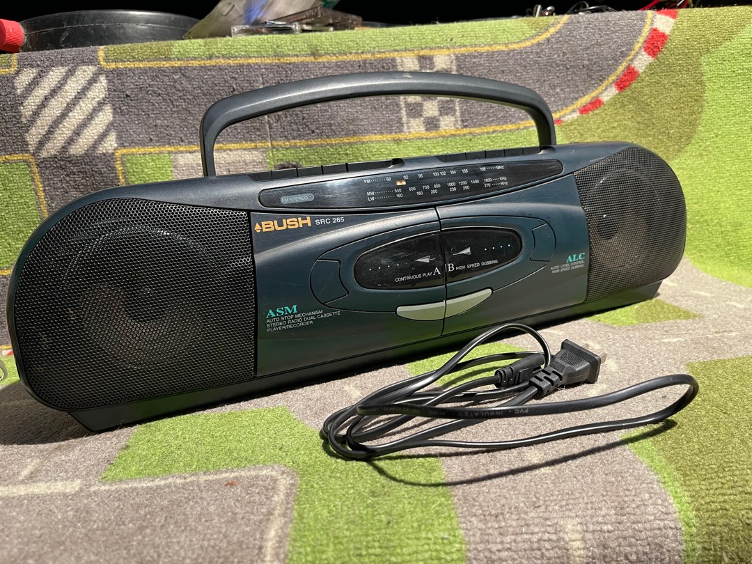 Bush Vintage Boombox Radio Cassette 220v Complete Am fm Local Stations ...