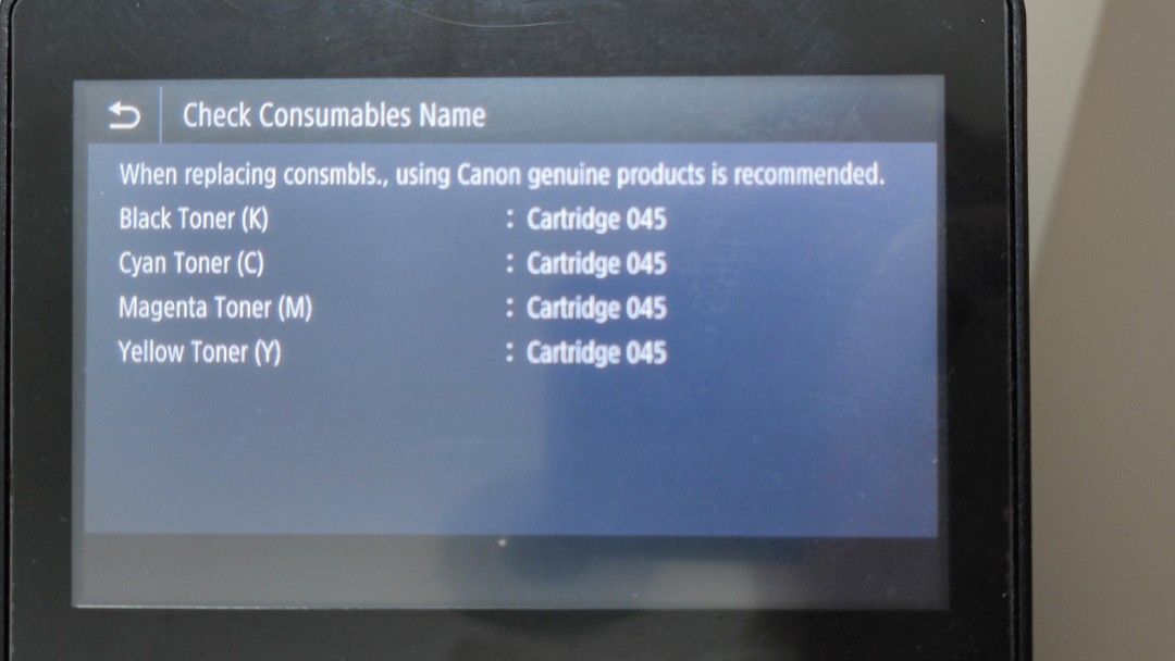 Canon Laser Printer MF633cdw with 045H full set CMYK 70%, Computers & Tech, Printers, Scanners ...