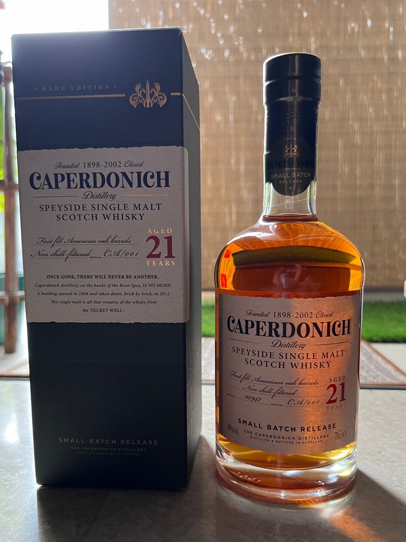 [SOLD] Caperdonich 21 Y/O Speyside Single Malt Scotch Whisky, Food ...