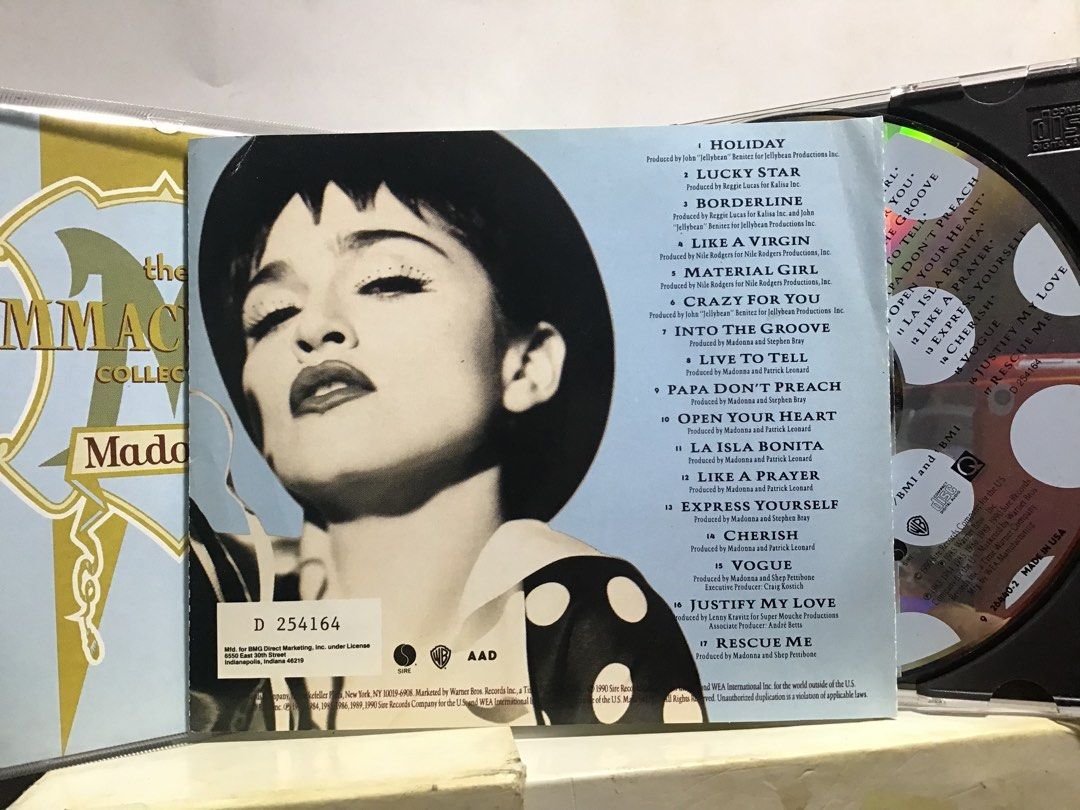 CD Madonna - Immaculate Collection OOP USA US PRESS Anubis 80s Pop, Hobbies & Toys, Music ...