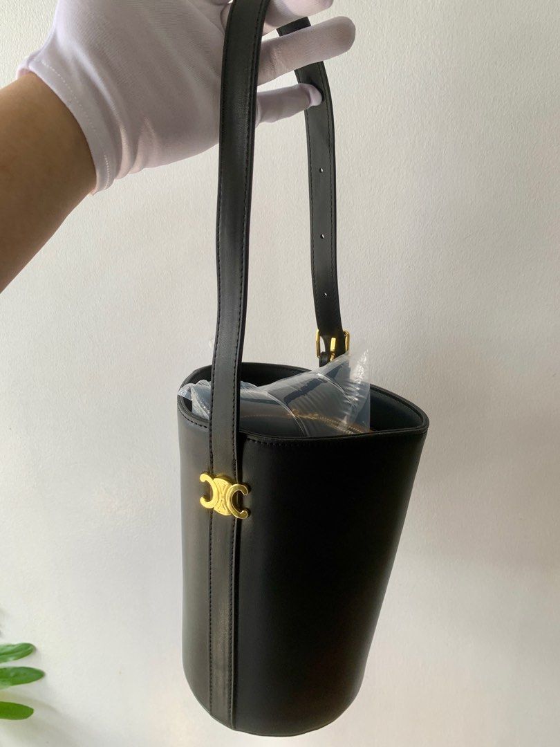 Celine bucket cylinder bag in black, Women's Fashion, Bags & Wallets ...