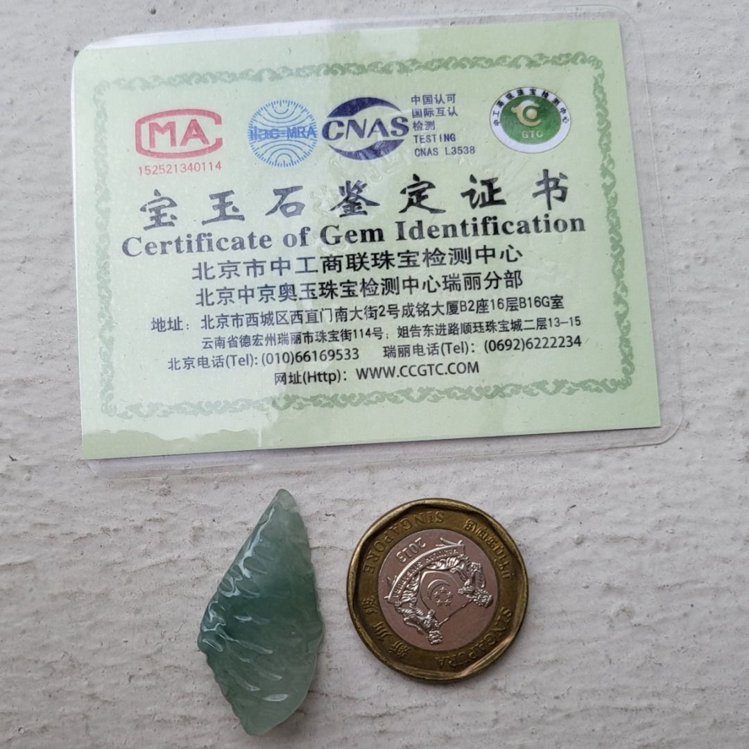Certified Type A Icy Jadeite Pendant Ice Jelly Floating Flower Jade ...