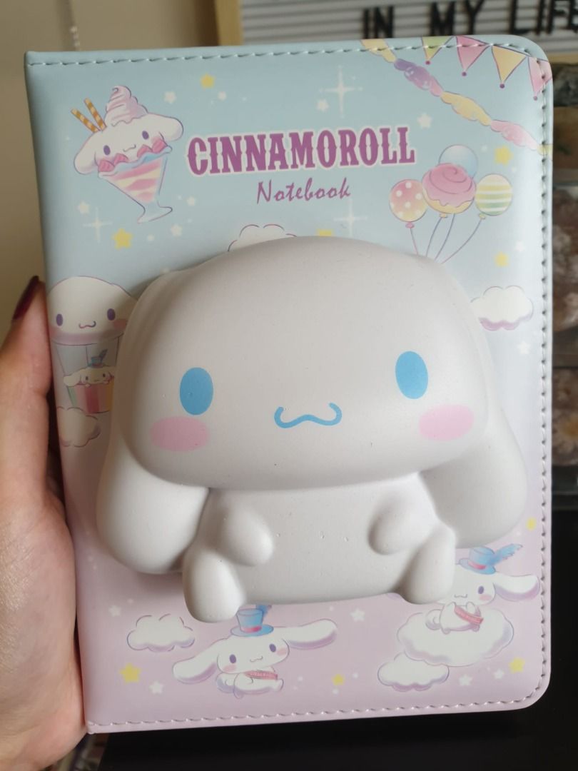 Cinnamoroll Stress Relief Squishy Notebook, Hobbies & Toys, Stationery ...