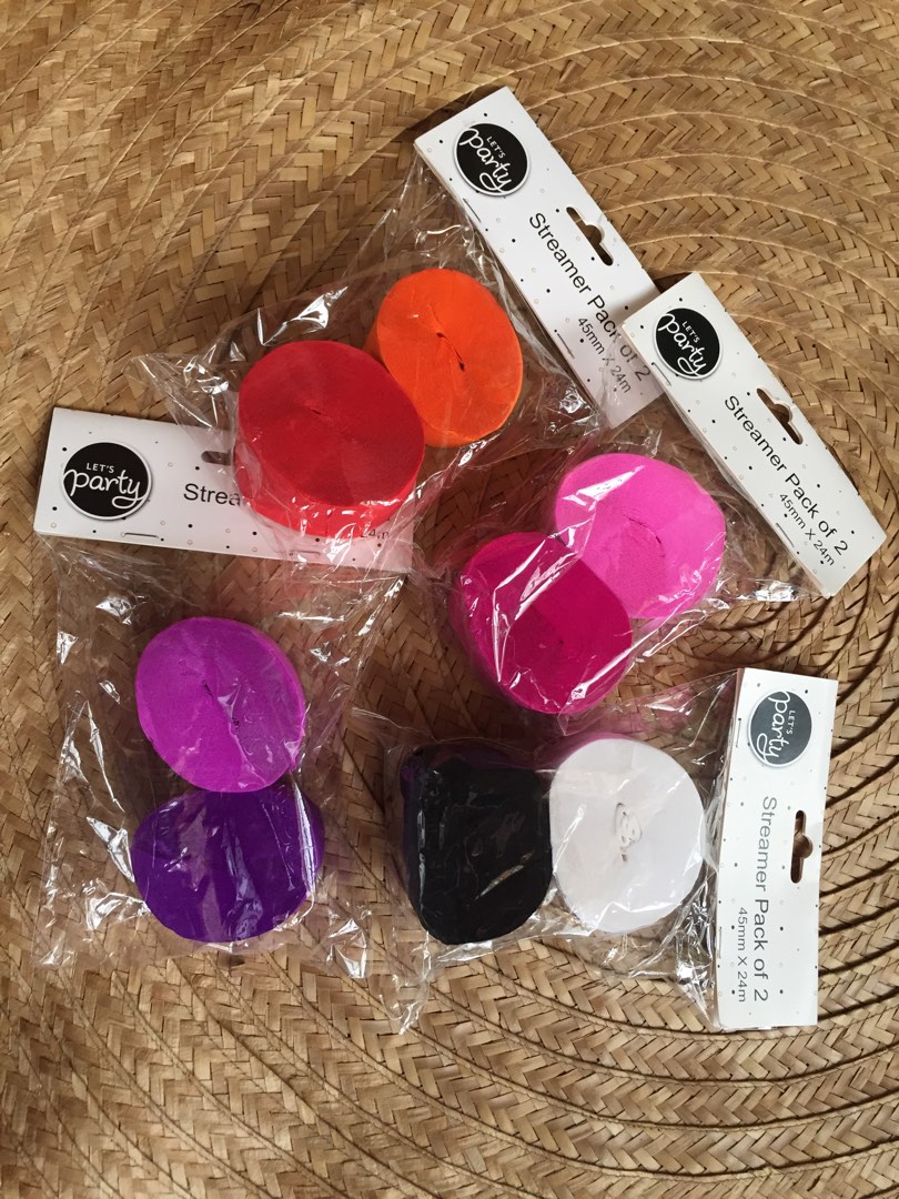 Colored Streamer Pack of 2 45mmx24mm, Hobbies & Toys, Stationary ...
