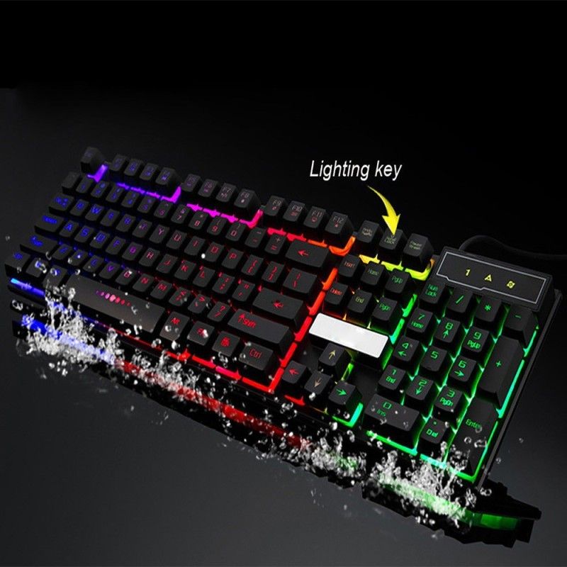 Colorful Crack LED Illuminated Backlit USB Wired PC Rainbow Gaming ...