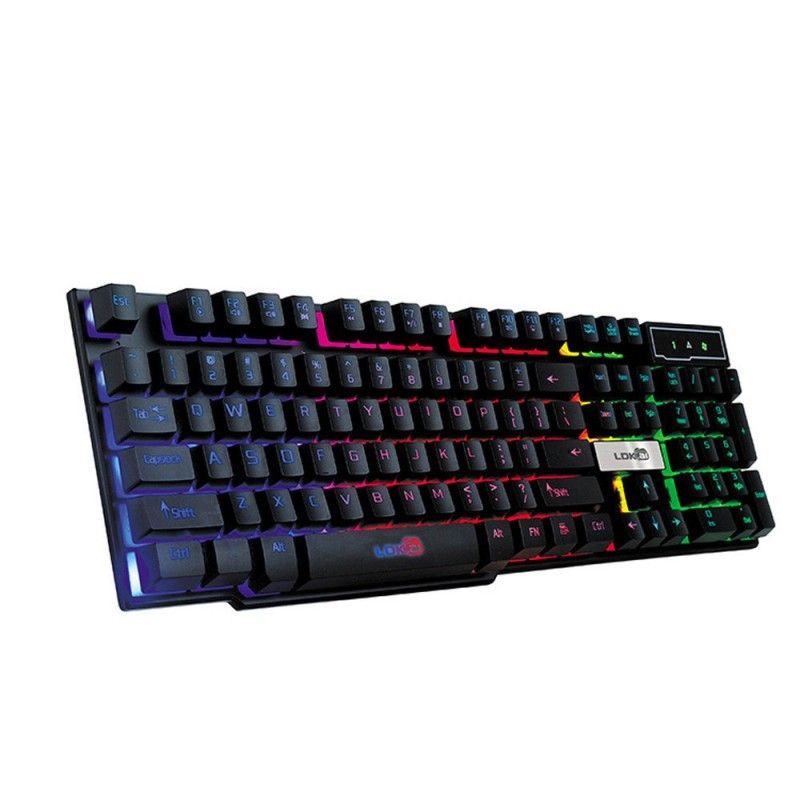 Colorful Crack LED Illuminated Backlit USB Wired PC Rainbow Gaming ...