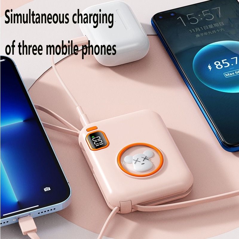 Cute Cartoon Comes Charging Power Bank 20000mAh with Detachable Data ...