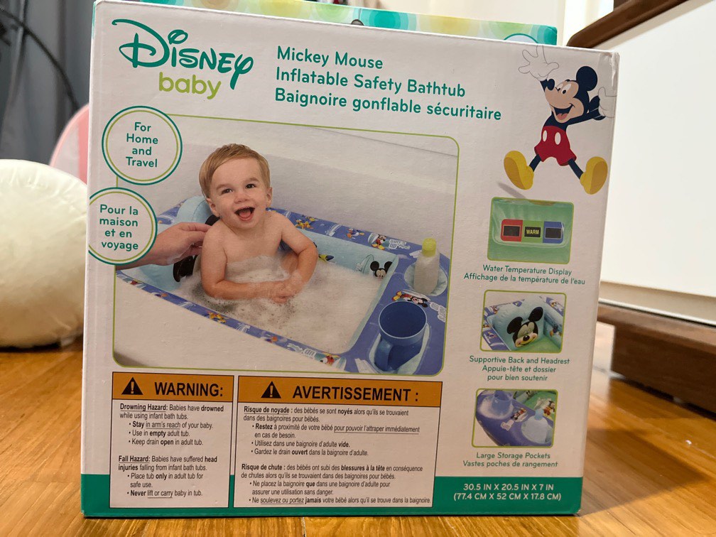 Disney Mickey Mouse Inflatable Bathtub, Babies & Kids, Bathing ...