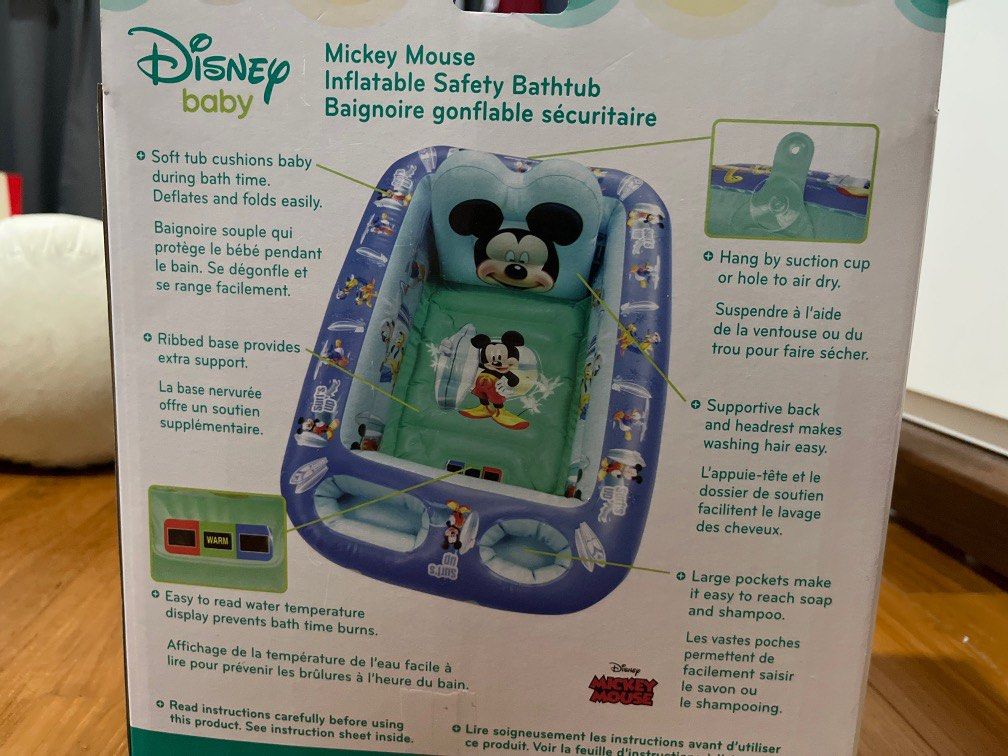 Disney Mickey Mouse Inflatable Bathtub, Babies & Kids, Bathing ...