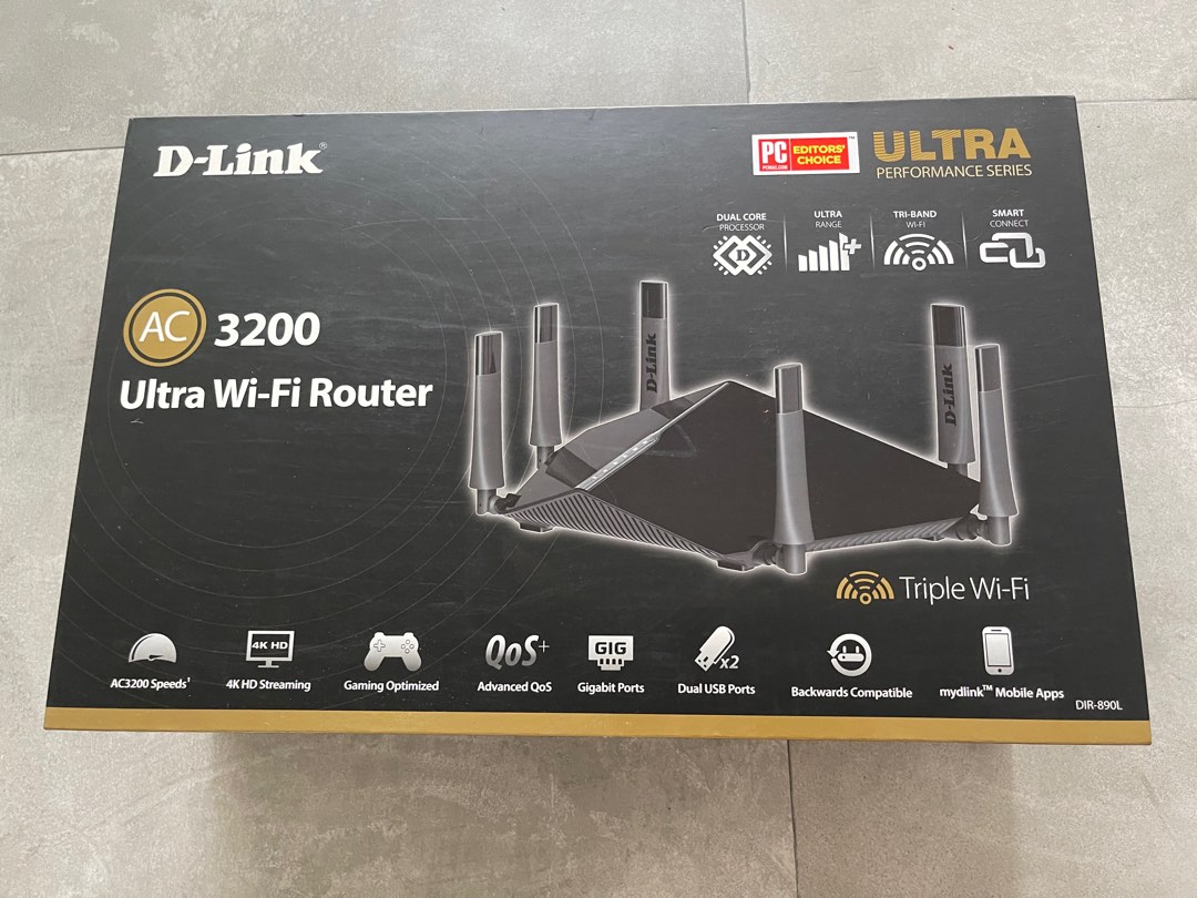 D-Link AC 3200 Ultra Wi-Fi Router - still works, TV & Home Appliances ...