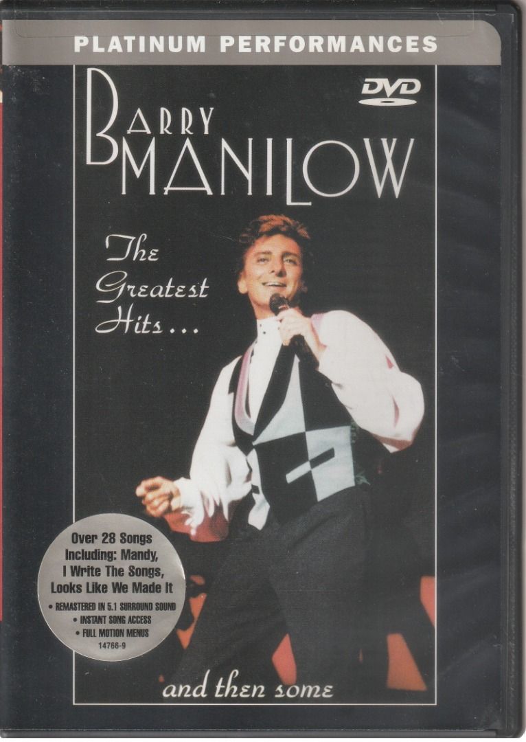 DVD: BARRY MANILOW - The Greatest Hits and Then Some, Hobbies & Toys ...