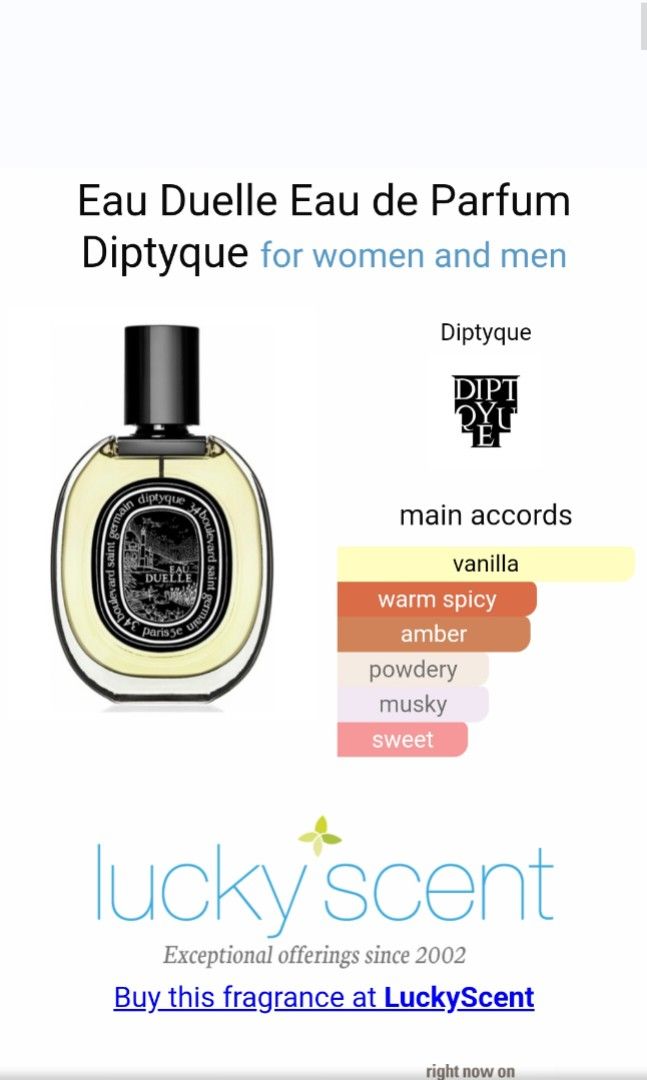 Eau Duelle Eau De Parfum Unisex by DIPTYQUE Original Tester Eropa (NEW ...