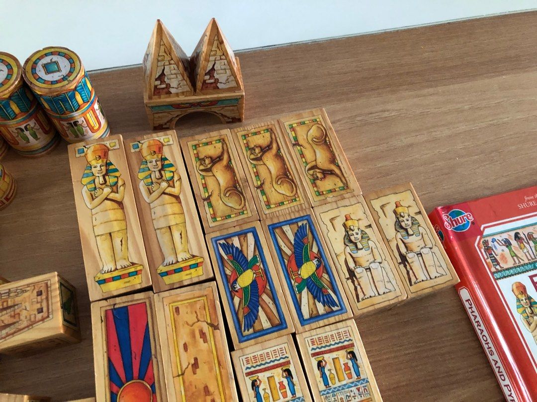 Egyptian blocks with golden sphinx statue, Hobbies & Toys, Toys & Games ...