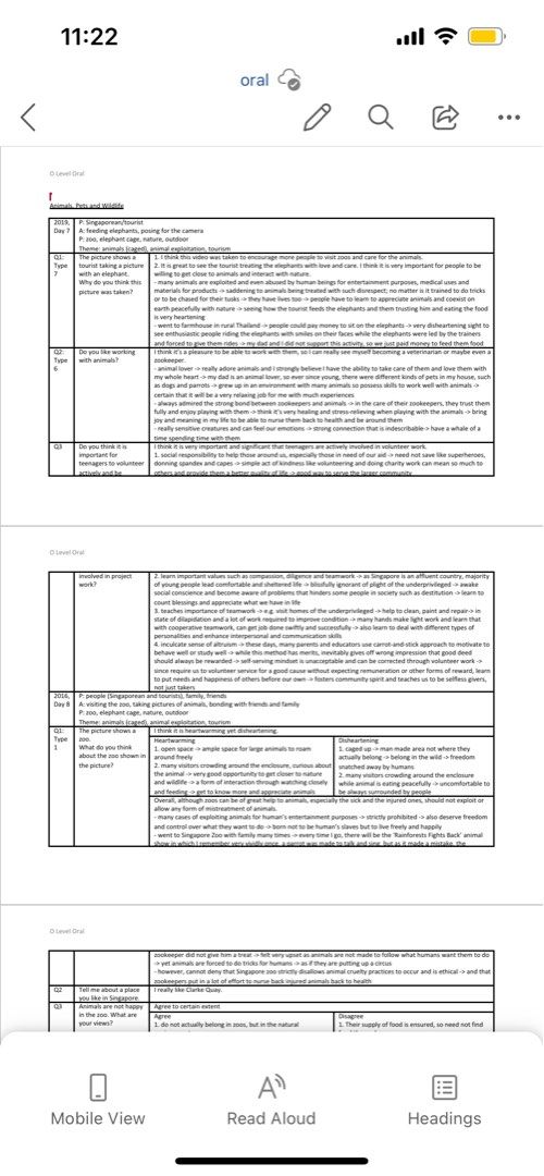 ENGLISH ORAL O'LVL TYPED OUT NOTES, Everything Else on Carousell