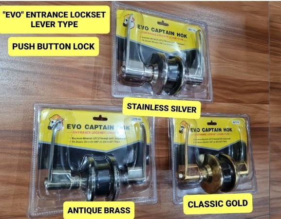 EVO Lever Type Doorknob Entrance Lockset Exquisite Door Locks Stainless ...